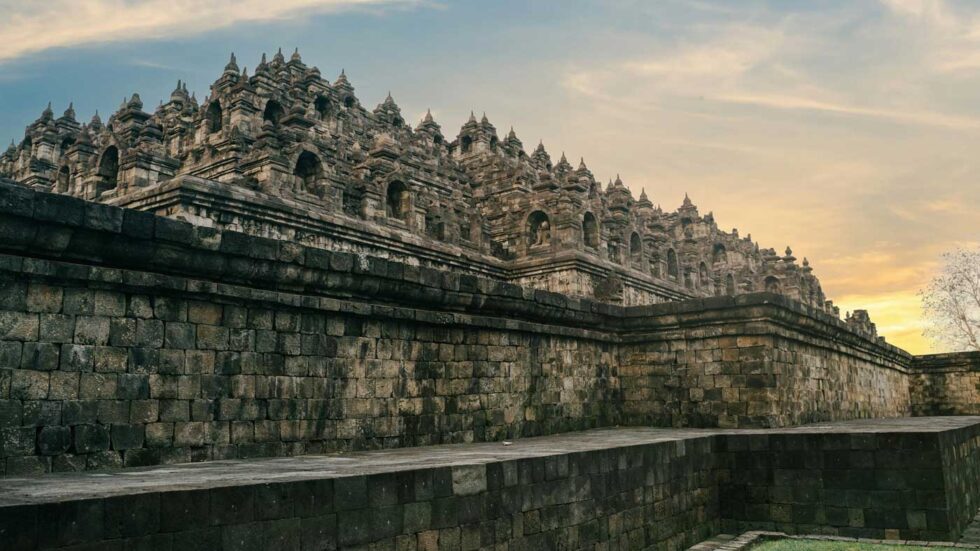 World's largest Buddhist temple: Borobudur, Central Java, Indonesia